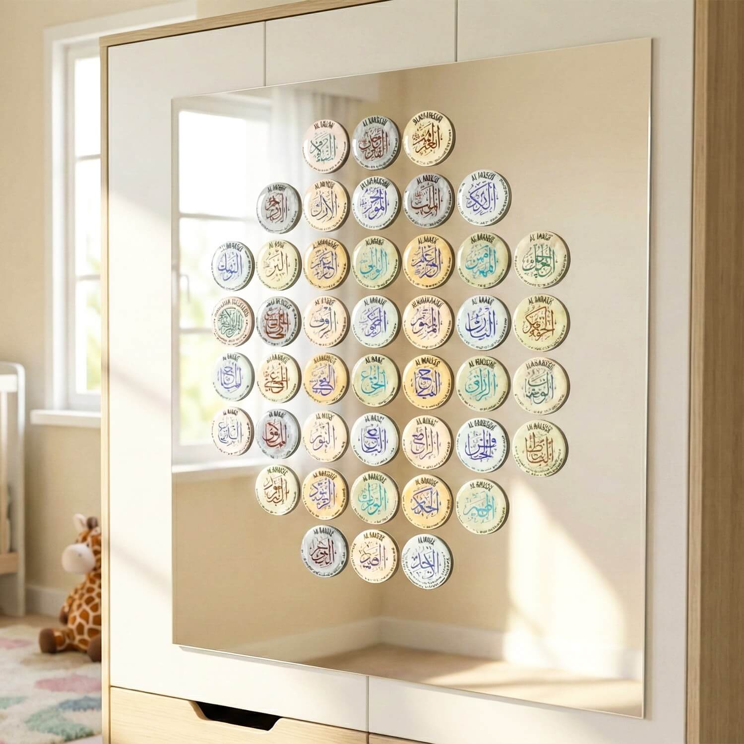 99 Names of Allah (Asma ul Husna) 3D Resin Sticker | Domed Decal