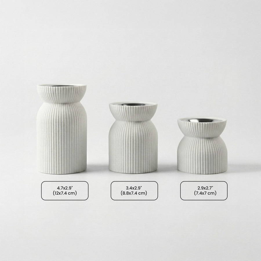 Modern Tiered Stone Mabkhara (Set of 3) | Minimalist Incense Burners