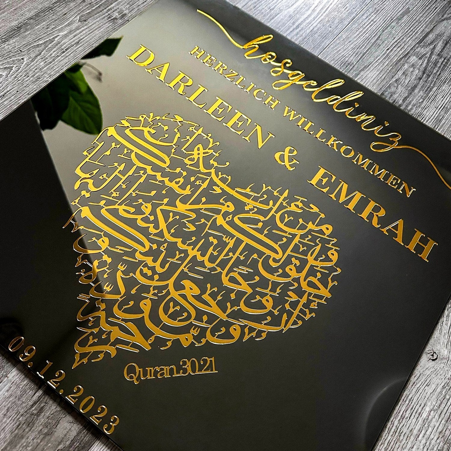 Nikkah Sign – Love & Mercy Muslim Wedding Glass Decor
