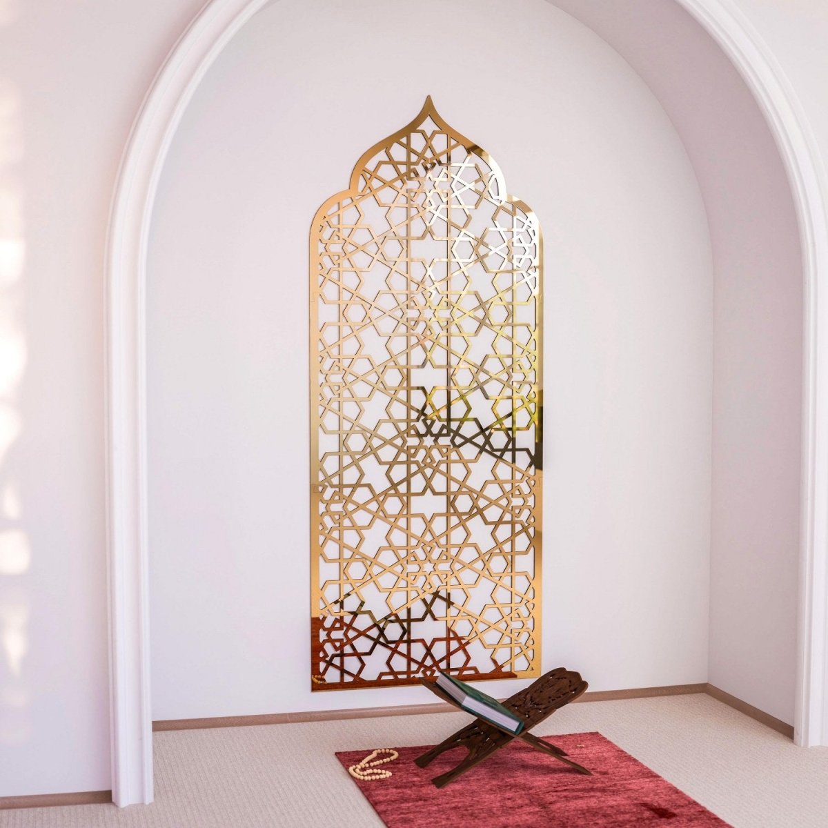 Interior Mihrab Wooden Prayer Niche | Islamic Wall Art Decor – Islamic ...