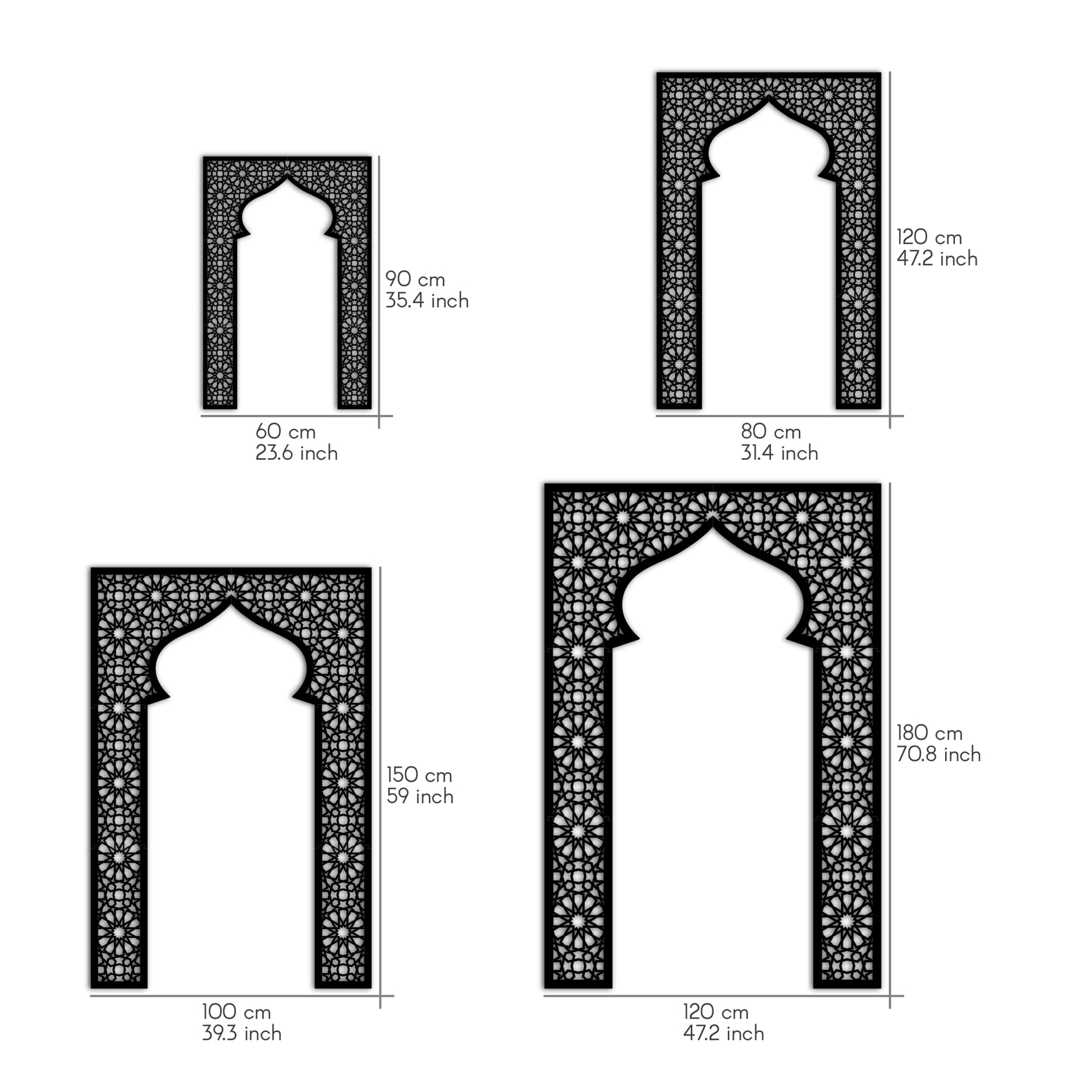 Wooden Mihrab - Islamic Wall Art Set
