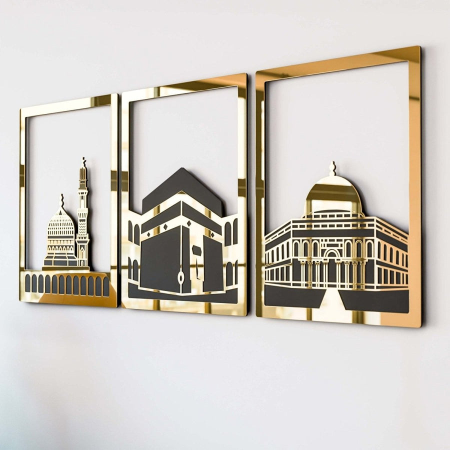 Kaaba, Nabawi, Aqsa (Masjid) - Islamic Wall Art – Islamic Wall Art Store
