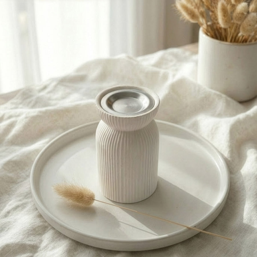 Modern Tiered Stone Mabkhara (Set of 3) | Minimalist Incense Burners