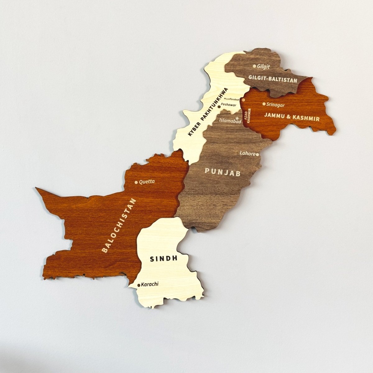 Pakistan Wooden Wall Map Islamic Wall Art Decor – Islamic Wall Art Store