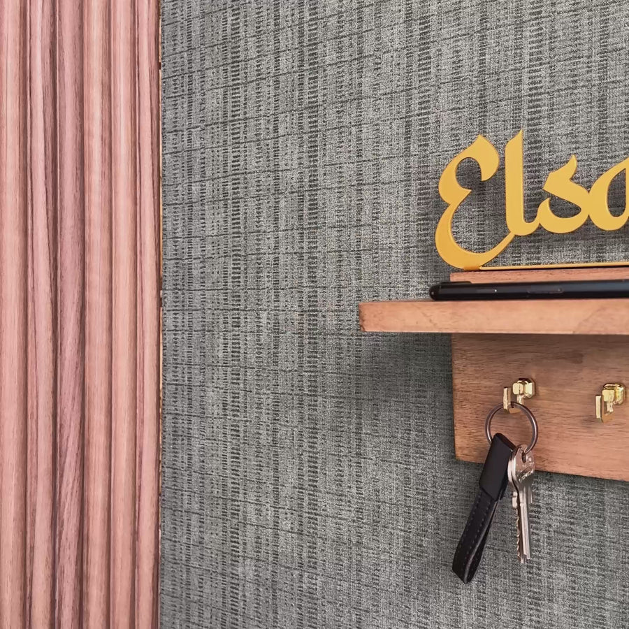 Wood Key Holder - Personalized Family Sign