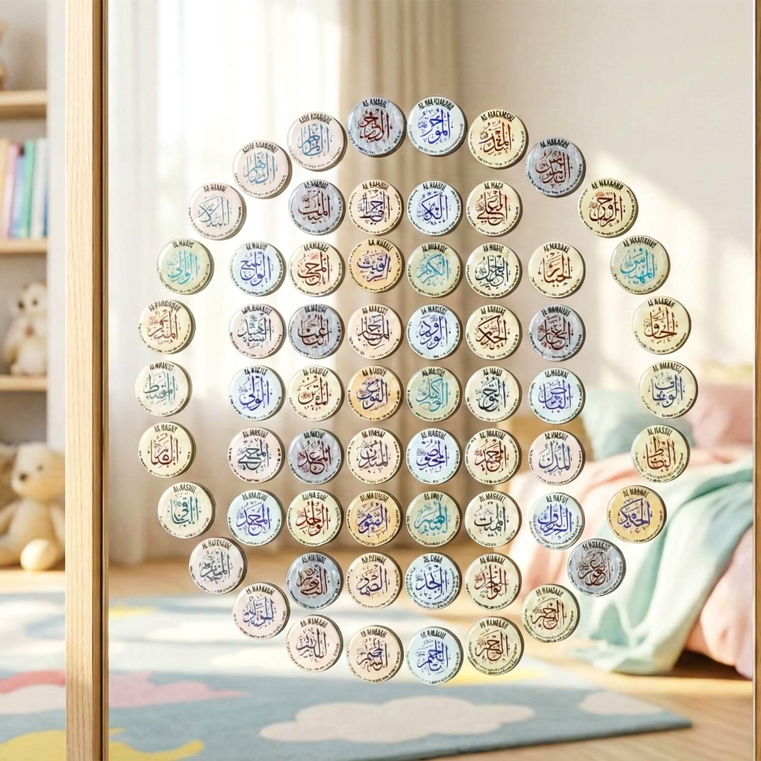 99 Names of Allah (Asma ul Husna) 3D Resin Sticker | Domed Decal