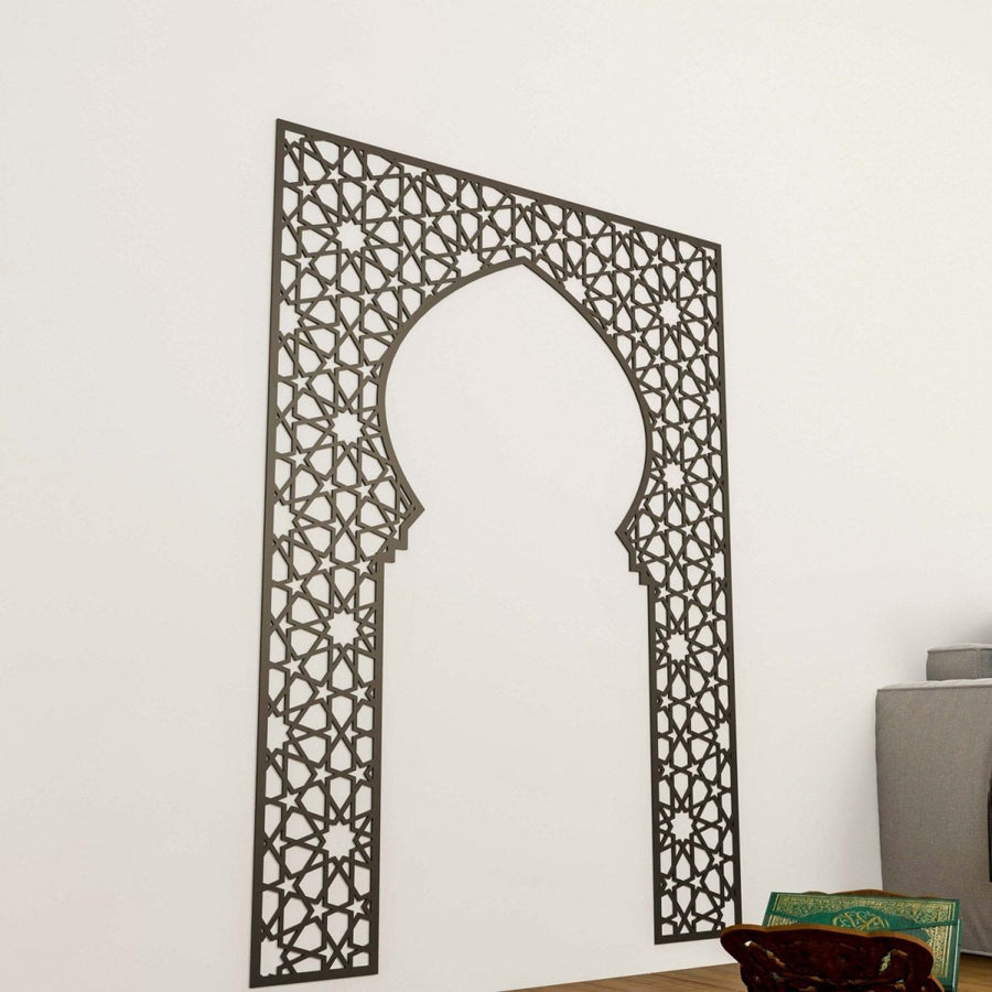 Wooden Mihrab for Home Prayer Space - Islamic Home Decor